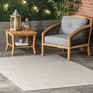 nuloom paloma abstract geometric indoor/outdoor area rug, 4′ x 6′, grey