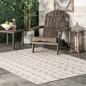 nuloom kiernan vertical teardrop stripe indoor/outdoor area rug, 8′ x 10′, grey