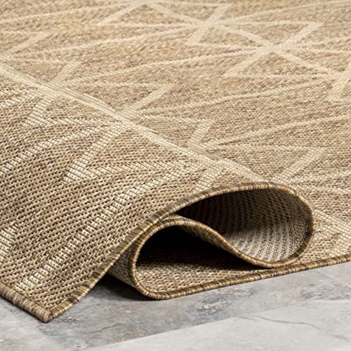 nuLOOM Saunders Geometric Indoor/Outdoor Area Rug, 8' x 10', Beige