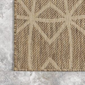 nuLOOM Saunders Geometric Indoor/Outdoor Area Rug, 8' x 10', Beige