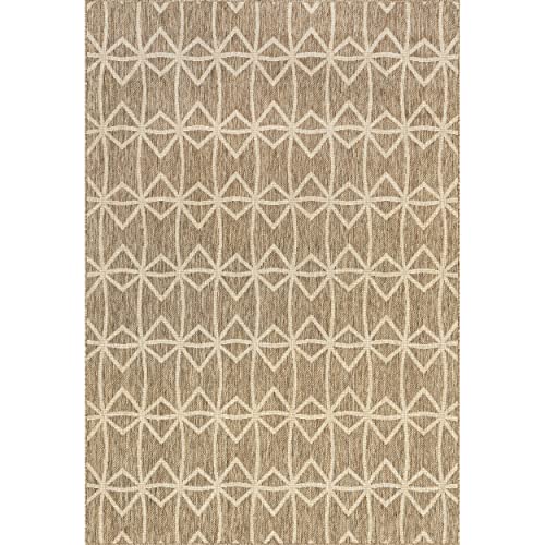 nuLOOM Saunders Geometric Indoor/Outdoor Area Rug, 8' x 10', Beige