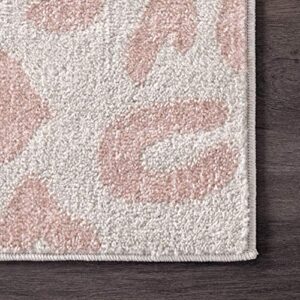 nuLOOM Print Leopard Area Rug, 5 ft x 7 ft 5 in, Baby Pink