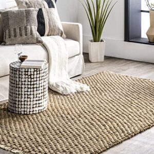 nuLOOM Tanya Casul Seagrass Fringe Area Rug, 8' x 10', Natural