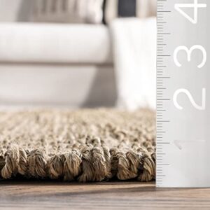 nuLOOM Tanya Casul Seagrass Fringe Area Rug, 8' x 10', Natural