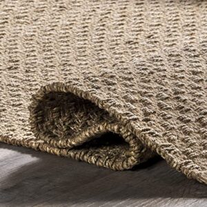 nuLOOM Tanya Casul Seagrass Fringe Area Rug, 8' x 10', Natural