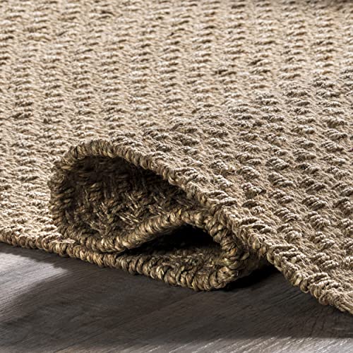 nuLOOM Tanya Casul Seagrass Fringe Area Rug, 8' x 10', Natural