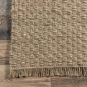 nuLOOM Tanya Casul Seagrass Fringe Area Rug, 8' x 10', Natural