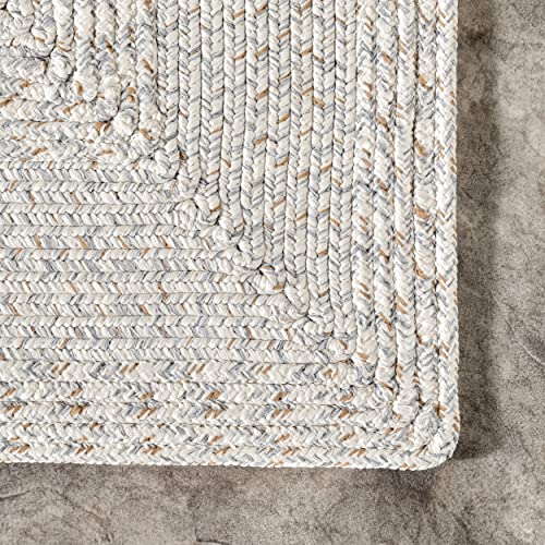 nuLOOM Rowan Braided Texture Indoor/Outdoor Area Rug, 4' x 6', Ivory