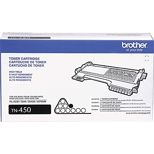 Brother TN450 (TN-450) High Yield Black Toner -Cartridge and DR420 (DR-420) Imaging Unit