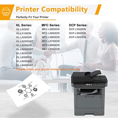 CMCMCM Compatible TN850 Toner Cartridge Replacement for Brother TN850 TN 850 TN-850 for HL-L6200DW MFC-L5900DW MFC-L5850DW MFC-L5700DW MFC-L6800DW HL-L5200DW Printer (Black, 2-Pack)