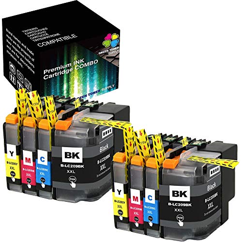 (Pack of 8) Compatible Replacement for Brother LC209 LC205 LC 209 205 LC-209 LC-205 Ink Cartridge (2 x Basic Set) for MFC-J5520DW J5620DW J5720DW Printer, Sold by GTS