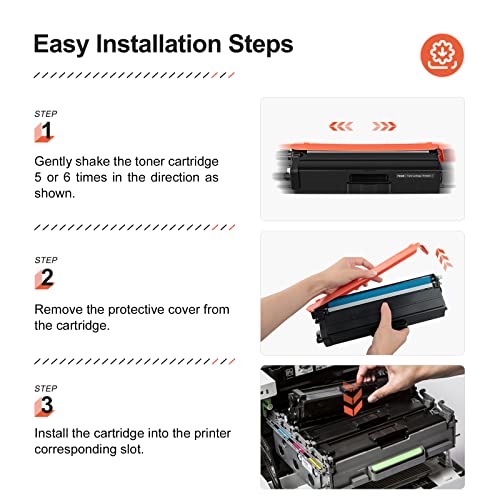 v4ink Compatible TN-436 Toner Cartridge Replacement for Brother TN436 TN436BK to use with HL-L8360CDW HL-L9310CDW HL-L8260CDW MFC-L9570CDW MFC-L8610CDW MFC-L8900CDW HL-L8360CDWT (4-Pack Color Set)