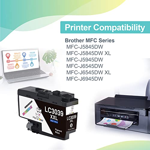 Miss Deer Compatible LC3039 Ink Cartridges Black Replacement for Brother 3039 XXL LC3039XXL LC3039BK LC3037XXL LC3037 for Brother MFC-J5845DW MFC-J5945DW MFC-J6545DW MFC-J6945DW Printers 1-Black