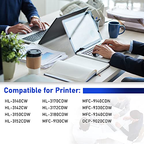 TN221 Toner Cartridges TN225 Toner: Compatible for TN-221BK TN-225 C/M/Y Toner Replacement for Brother HL-3170CDW MFC-9130CW MFC-9330CDW MFC-9340CDW HL-3140CW HLL3170CDW MFC-9140CDN Printer(4-Pack)