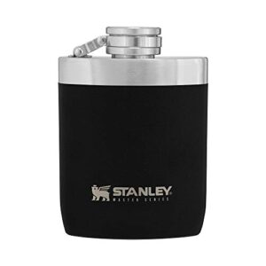 stanley master flask 8oz with never-lose cap, wide mouth stainless steel hip flask for easy filling & pouring, insulated bpa-free leak-proof flask