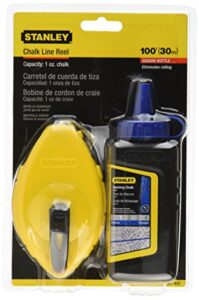 stanley chalk line, reel with blue chalk (47-442)