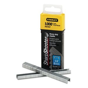 stanley tra704t sharpshooter heavy-duty tacker staples, 1/4-inch leg length, 1000/box