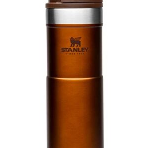 Stanley NeverLeak Travel Mug .35L / 12OZ Maple – Leakproof - Tumbler for Coffee, Tea & Water - BPA FREE - Stainless-Steel Thermo Cup - Rotating lid covers drink when closed - Dishwasher Safe