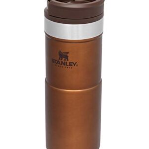 Stanley NeverLeak Travel Mug .35L / 12OZ Maple – Leakproof - Tumbler for Coffee, Tea & Water - BPA FREE - Stainless-Steel Thermo Cup - Rotating lid covers drink when closed - Dishwasher Safe