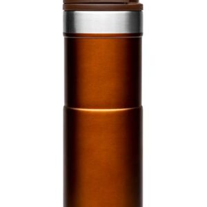 Stanley NeverLeak Travel Mug .35L / 12OZ Maple – Leakproof - Tumbler for Coffee, Tea & Water - BPA FREE - Stainless-Steel Thermo Cup - Rotating lid covers drink when closed - Dishwasher Safe