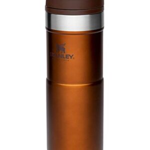 Stanley NeverLeak Travel Mug .35L / 12OZ Maple – Leakproof - Tumbler for Coffee, Tea & Water - BPA FREE - Stainless-Steel Thermo Cup - Rotating lid covers drink when closed - Dishwasher Safe