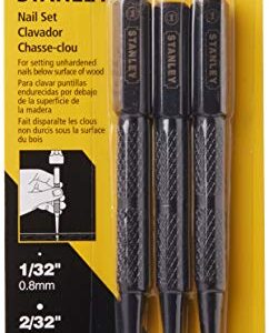 STANLEY Nail Setter, Steel, 3-Piece (58-230)