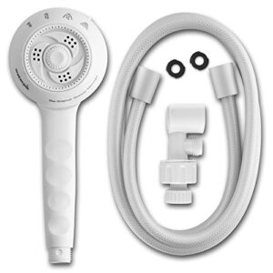 Waterpik SM-451T 2.0 GPM PowerSpray+ Original Shower Massage Shower Head, White