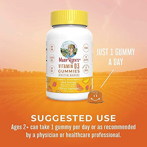 MaryRuth Organics Kids Vitamin D3 Gummies & Kids Probiotic USDA Organic Gummies Bundle | Bone Strength, Phosphorus and Calcium Absorption | Immune Support, Digestive & Gut Health Supplement for Kids