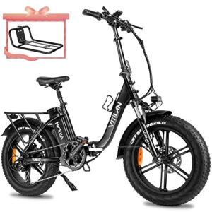 vitilan u7 electric bike adults folding fat tire ebike 750w motor 28mph step-thru 16ah removable lg battery electric bicycle 20 inch foldable e-bike shimano 7-speed