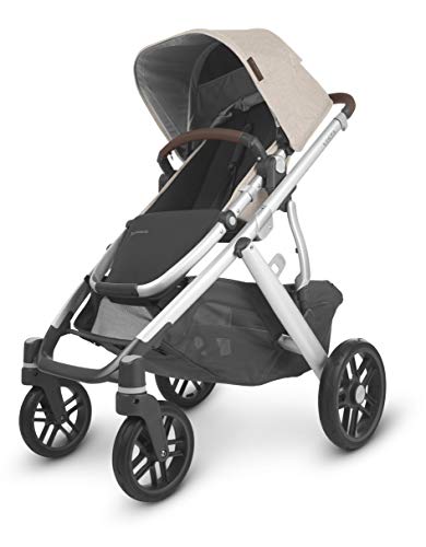 UPPAbaby Vista V2 Stroller - Declan (Oat Melange/Silver/Chestnut Leather) + Travel Bag for Vista, V2, Cruz, V2