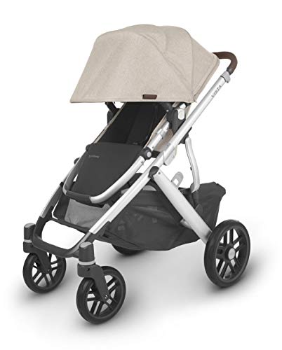 UPPAbaby Vista V2 Stroller - Declan (Oat Melange/Silver/Chestnut Leather) + Travel Bag for Vista, V2, Cruz, V2