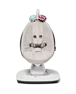 4moms mamaroo multi-motion baby swing, bluetooth baby swing with 5 unique motions, grey