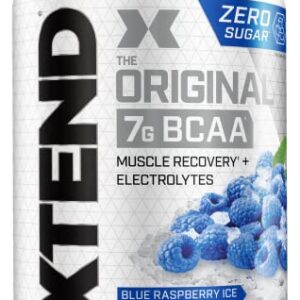 XTEND Original BCAA Powder Blue Raspberry Ice - Sugar Free Post Workout Muscle Recovery Drink with Amino Acids - 7g BCAAs for Men & Women - 30 Servings