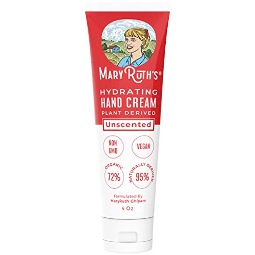 Vitamin Hand & Body Cream by MaryRuth’s | Ultra Hydrating, Soft Feel & Texture | 72% Organic & Plant-Based Ingredients for Damaged, Dry, Sensitive or Normal Skin | Unscented & Non-Toxic, 4oz.