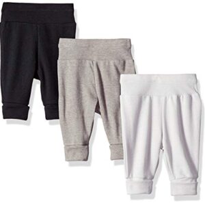 Hanes Baby Sweatpants, Ultimate Flexy Soft Stretch Joggers Boys & Girls, 3-Pack, Grey, 12-18 Months