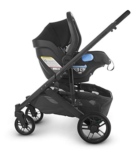 UPPAbaby Cruz V2 Stroller - Gregory (Blue Marl/Silver/Saddle Leather) + Mesa Infant Car Seat - Jake (Black)