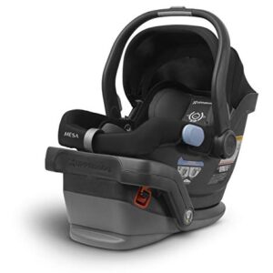 UPPAbaby Cruz V2 Stroller - Gregory (Blue Marl/Silver/Saddle Leather) + Mesa Infant Car Seat - Jake (Black)