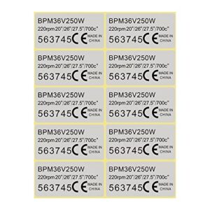 10pcs mid drive motor sticker 36v 250w motor waterproof sticker decal 4.5×2.3cm motor ce label tags compatible with bafang bbs01 bbs01b bbs02 bbs02b bbshd