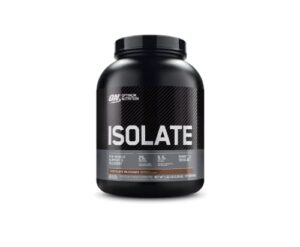 optimum nutrition whey protein isolate, chocolate shake flavor, 5.02 pound, (1066459)