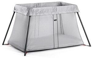 babybjörn travel crib light, silver, one size