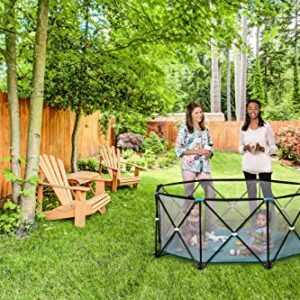 Regalo My Play Deluxe Extra Large Portable Play Yard Indoor and Outdoor, Bonus Kit, Washable, Teal, 8-Panel