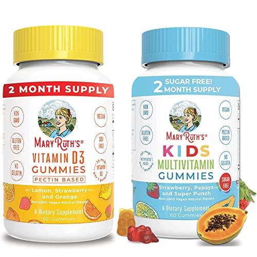 Kids Vitamin D3 Gummies & Kids Multivitamin Gummies Bundle | Supplement for Bone Strength, Phosphorus and Calcium Absorption | Immune Support & Muscle Development for Kids with Methylfolate