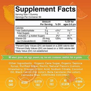 Kids Vitamin D3 Gummies & Kids Multivitamin Gummies Bundle | Supplement for Bone Strength, Phosphorus and Calcium Absorption | Immune Support & Muscle Development for Kids with Methylfolate