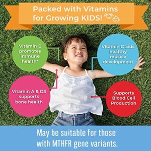 Kids Vitamin D3 Gummies & Kids Multivitamin Gummies Bundle | Supplement for Bone Strength, Phosphorus and Calcium Absorption | Immune Support & Muscle Development for Kids with Methylfolate