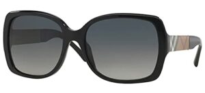 burberry be4160 34338g black be4160 square sunglasses lens category 3 size 58mm