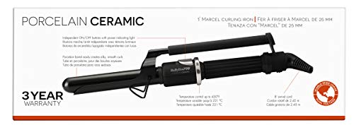 BaBylissPRO BP100MUC Porcelain Ceramic Marcel Curling Iron, 1 Inch