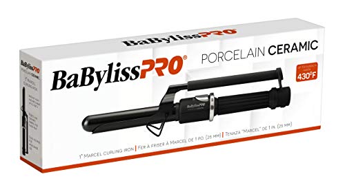 BaBylissPRO BP100MUC Porcelain Ceramic Marcel Curling Iron, 1 Inch