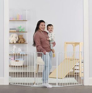 regalo 76 inch super wide configurable baby gate, 3-panel, includes wall mounts and hardware