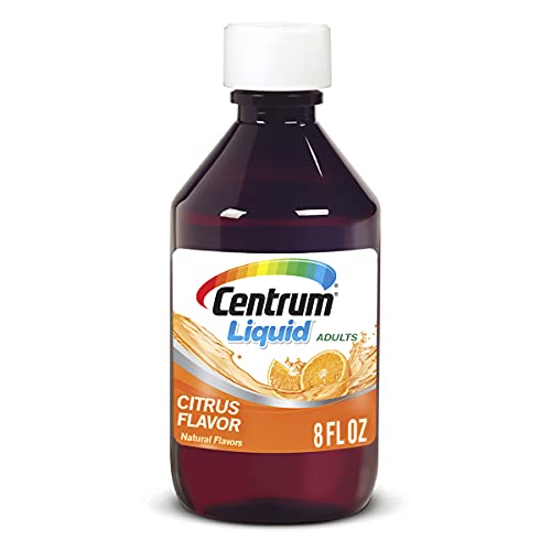 Centrum Liquid Multivitamin for Adults, Multivitamin/Multimineral Supplement with B Vitamins and Antioxidants, Citrus Flavor - 8 Fl Oz