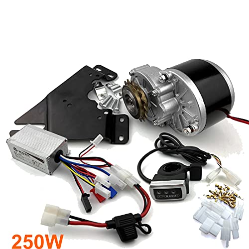 L-faster Freewheel 250W Electric Brush DC Motor + Controller + Throttle E-Bike Simple kit Electric Bike Conversion Easy kit (36V 250W kit)